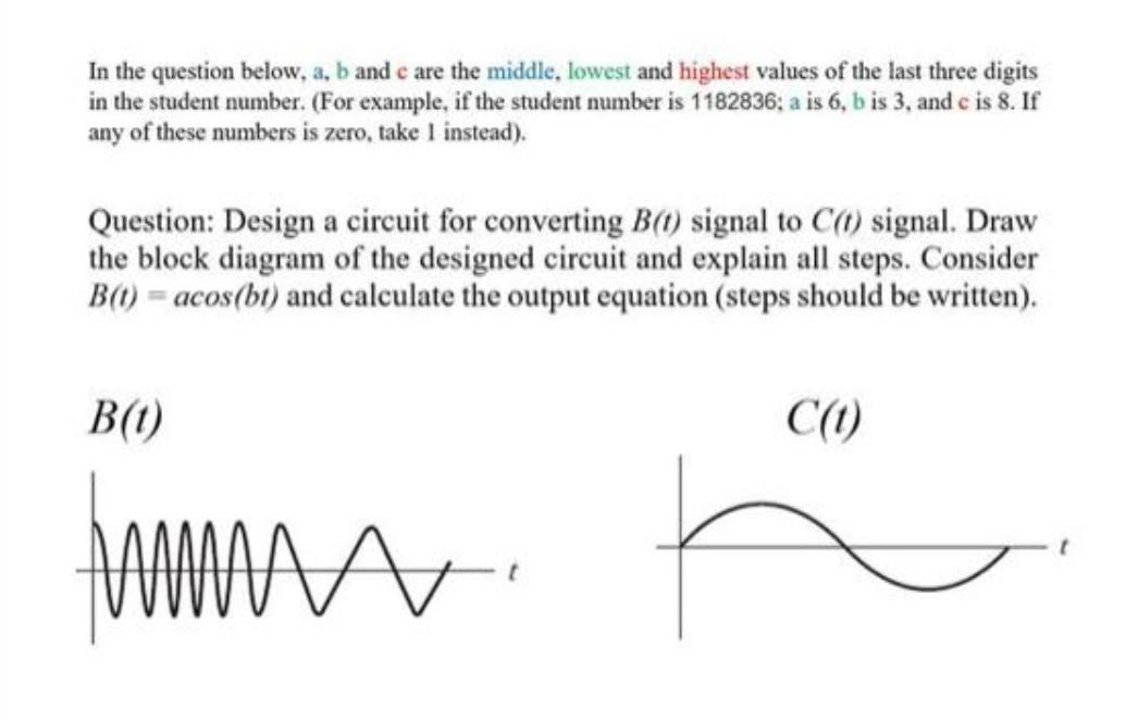 Solved In the question below, a, b and c are the middle, | Chegg.com