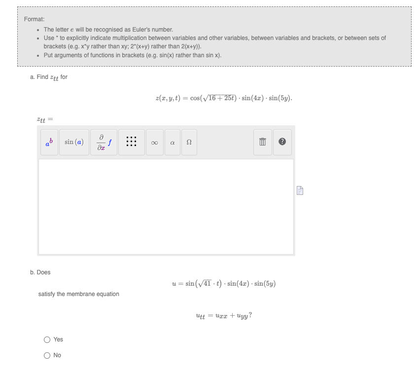 Solved Format: - The letter e will be recognised as Euler's | Chegg.com