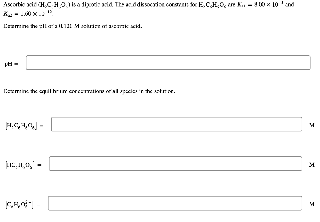 Solved Ascorbic acid (H2CH.06) is a diprotic acid. The acid | Chegg.com