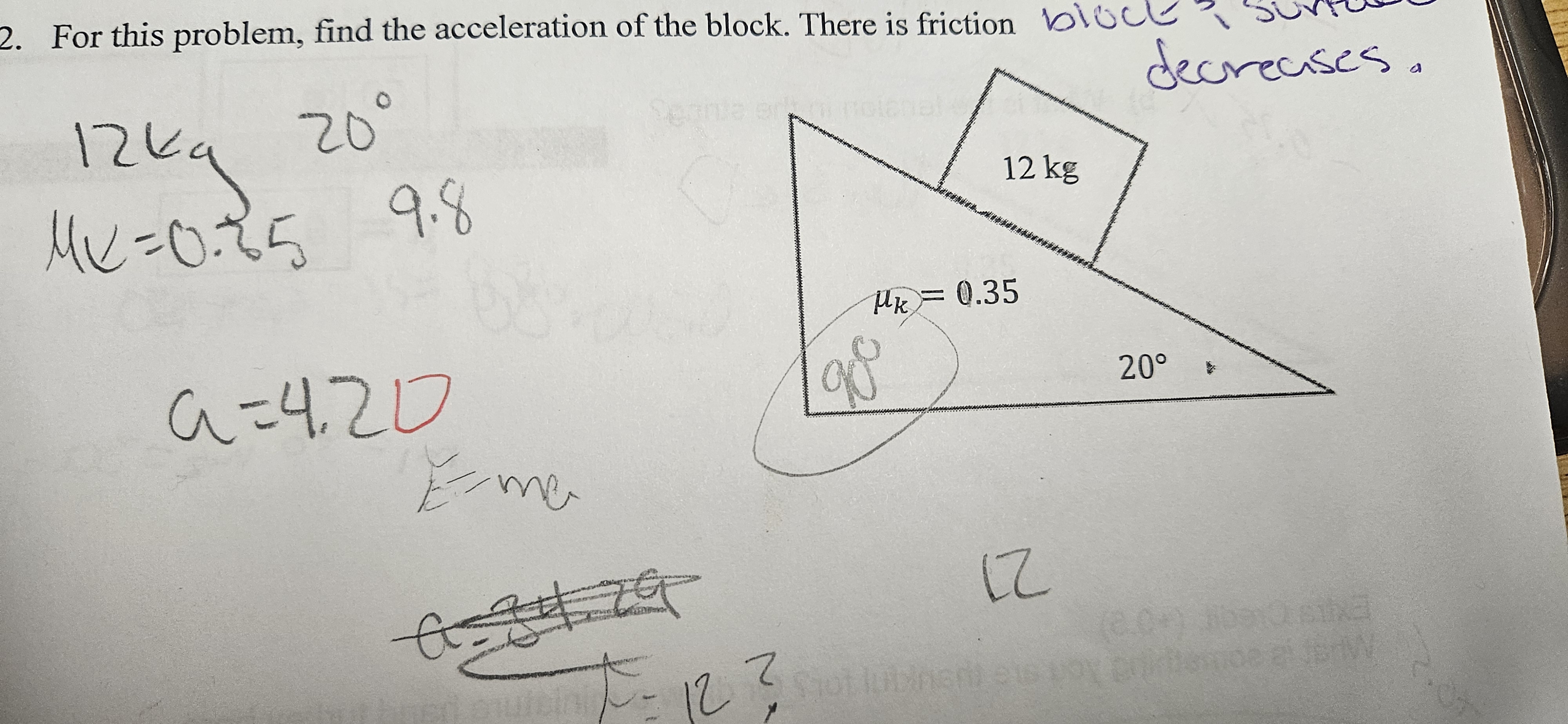 Solved For this problem, find the acceleration of ﻿the | Chegg.com