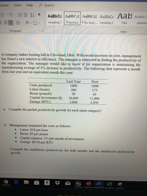 Solved eview View Help Search Е. Е. ЕЕ 20 Г Аавьсс | АаВЬСcІ | Chegg.com