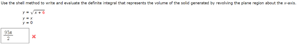 Solved Use the shell method to write and evaluate the | Chegg.com