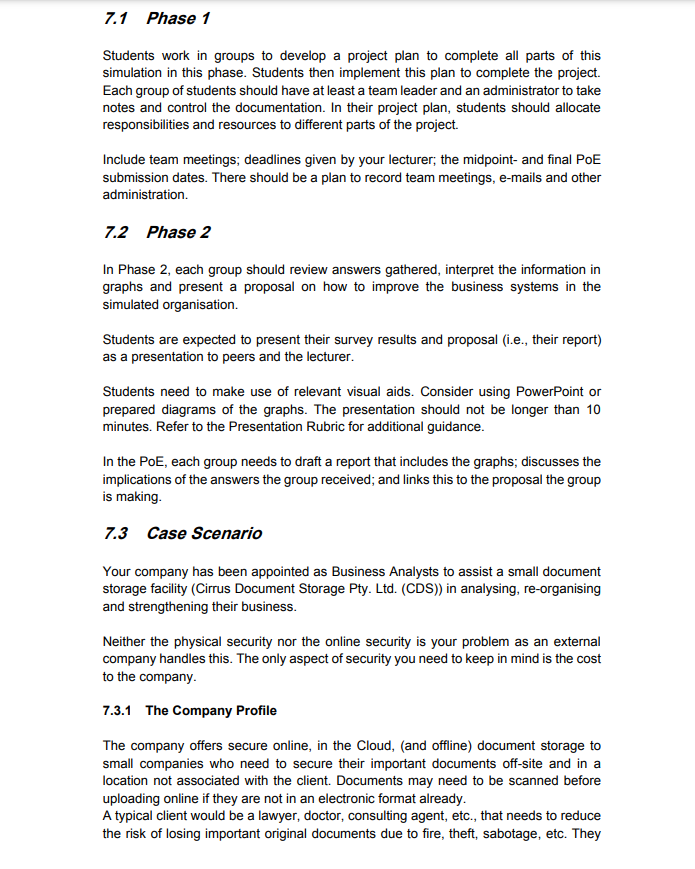 Students work in groups to develop a project plan to | Chegg.com