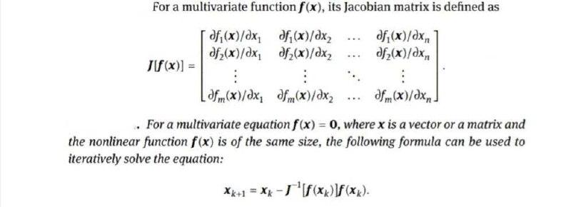 Solved For a multivariate function f(x), its Jacobian matrix | Chegg.com