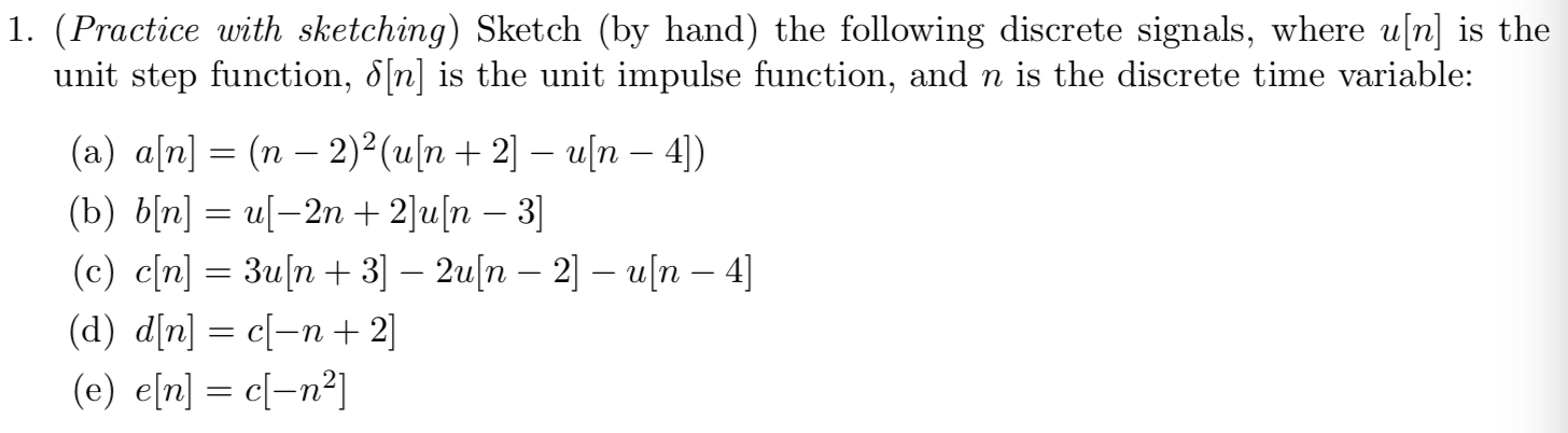 Solved 1. (Practice with sketching) Sketch (by hand) the | Chegg.com