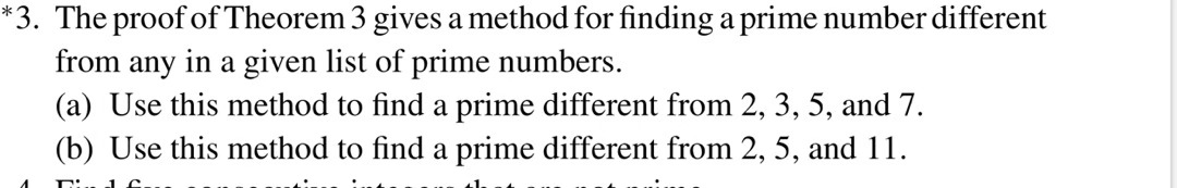 Solved *3. The proof of Theorem 3 gives a method for finding | Chegg.com