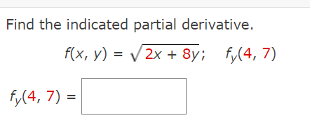 Solved Find the indicated partial derivative. | Chegg.com