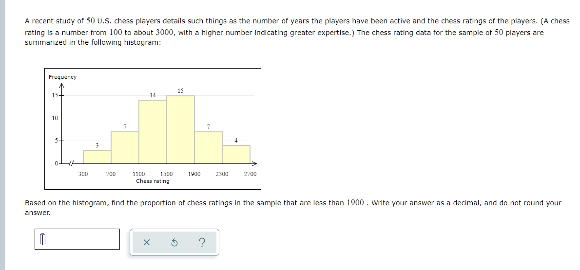 Solved A recent study of 50 U.S. chess players details such | Chegg.com