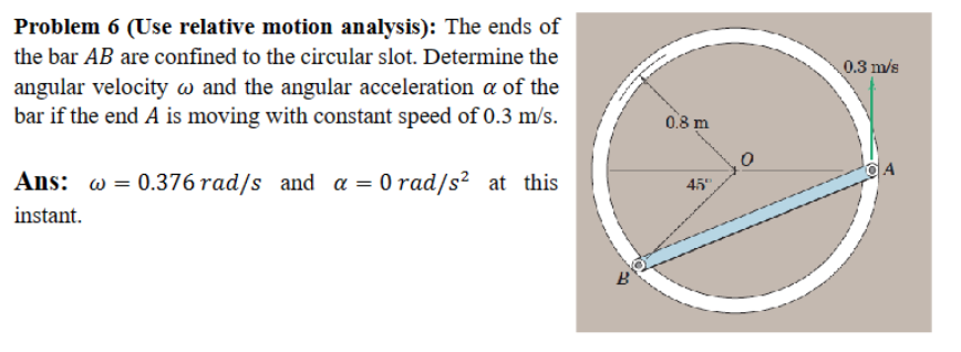 Solved Problem 6 Use Relative Motion Analysis The Ends Of