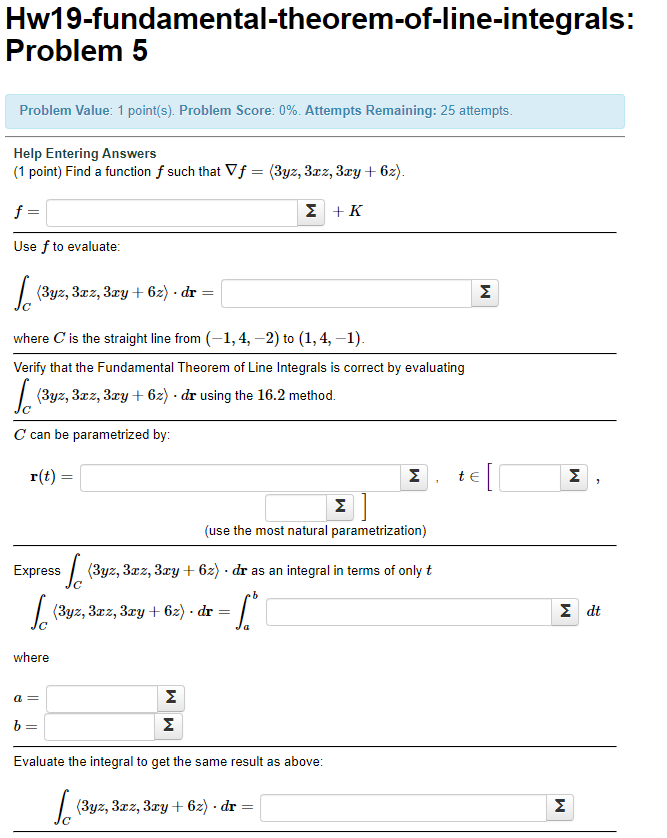 Solved Hw19-fundamental-theorem-of-line-integrals: Problem 5 | Chegg.com