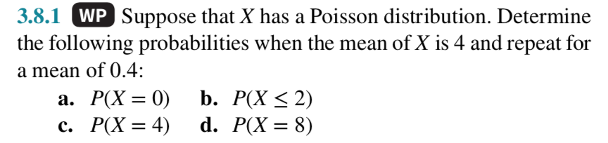 Solved Suppose That X Has A Poisson Distribution Determine
