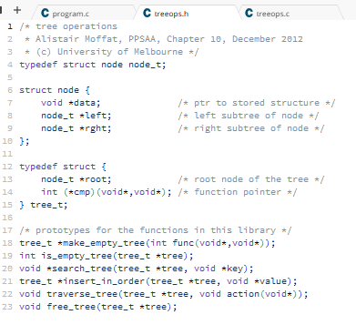 Solved Warmup: To get familiar with treeops. c provided by | Chegg.com
