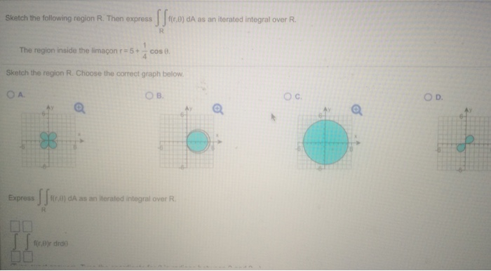 Solved Sketch the following region R. Then express double | Chegg.com