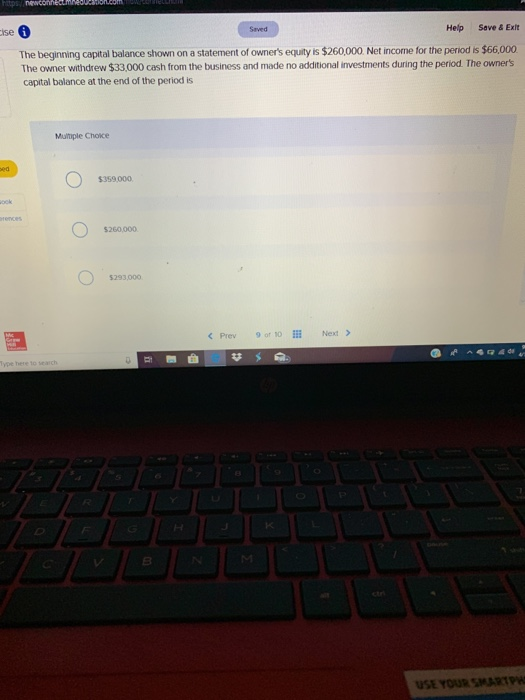 Solved Saved Help Save& Exit ise The beginning capital | Chegg.com
