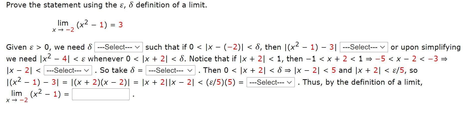 Solved Prove the statement using the a, 8 definition of a | Chegg.com
