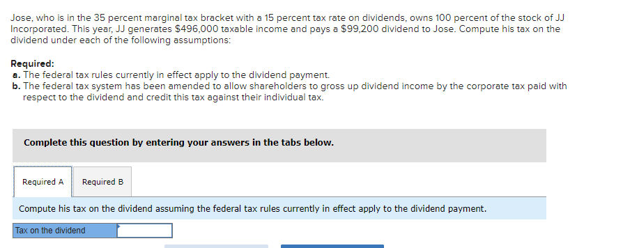 Jose, who is in the 35 percent marginal tax bracket | Chegg.com