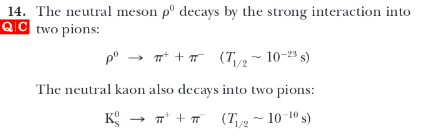 Solved 4. The neutral meson ρ0 decays by the strong | Chegg.com