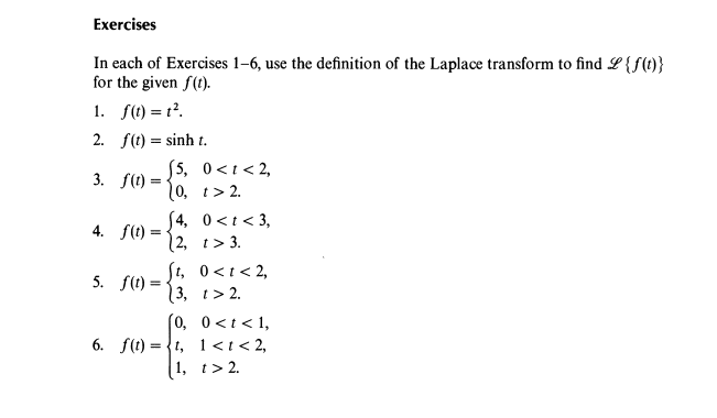 Solved In each of Exercises 1-6, use the definition of the | Chegg.com