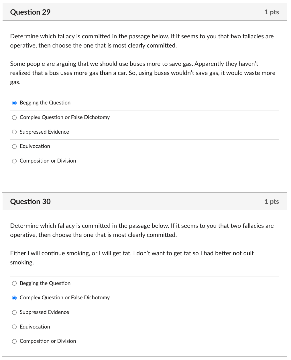 Solved Fallacies of Presumption, Ambiguity and Grammatical | Chegg.com