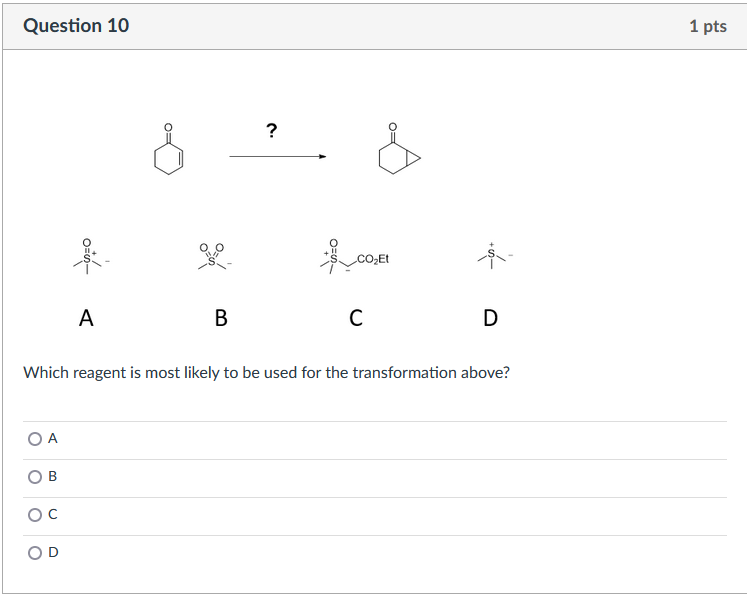 Solved Which reagent is most likely to be used for the | Chegg.com