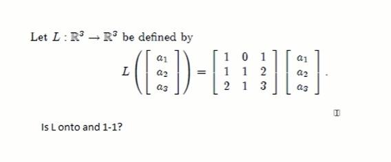 Solved Let L:R3→R3 be defined by | Chegg.com