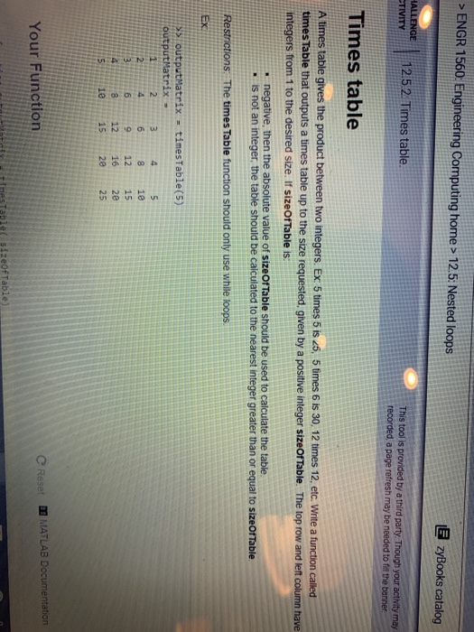 Solved > ENGR 1560: Engineering Computing home> 12.5: Nested | Chegg.com