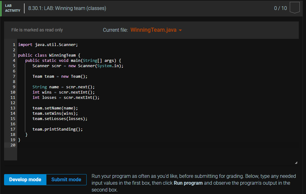 Solved Please answer in Java code: Given main(), define the | Chegg.com