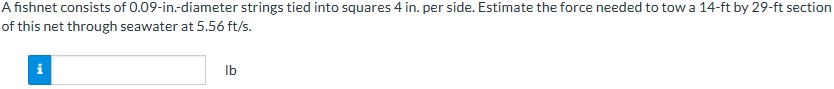 Solved A fishnet consists of 0.09 -in.-diameter strings tied | Chegg.com