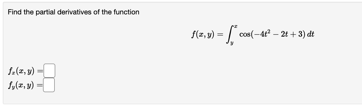 Solved Find the partial derivatives of the function | Chegg.com