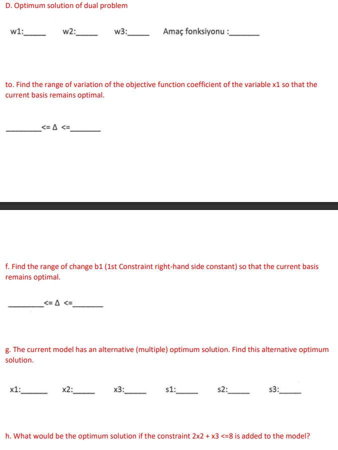 The optimum solution of the mathematical model below | Chegg.com