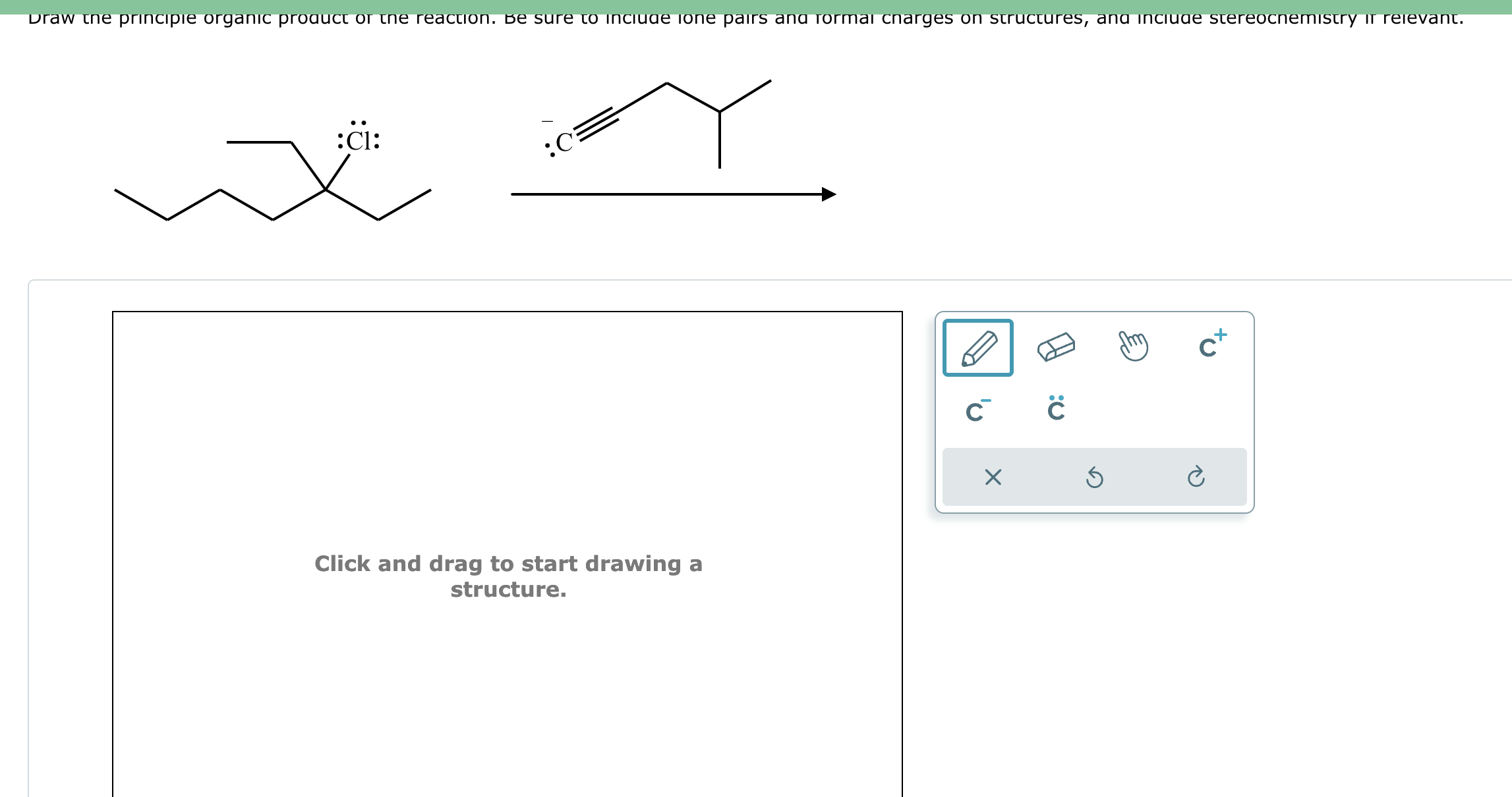 Solved Click and drag to start drawing a structure.Draw the | Chegg.com