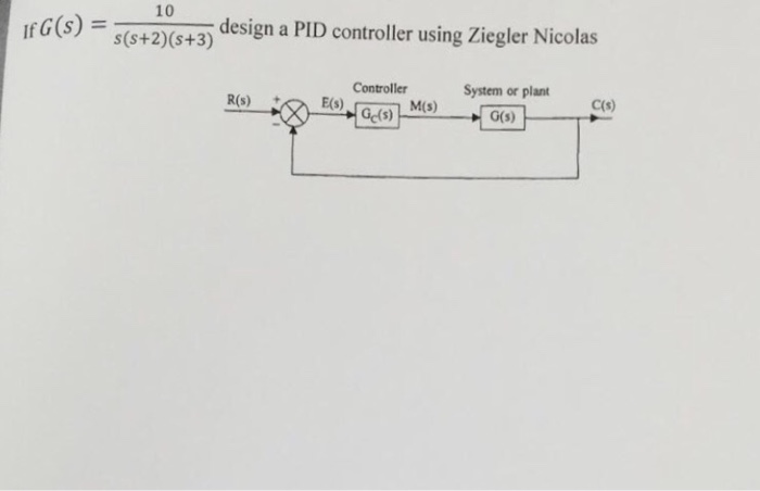 Solved 10 If Gs Ss2s3 Design A Pid Controller 