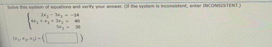 Solved Solve this system of equations and verify your | Chegg.com