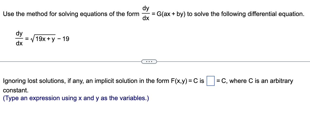 Solved Use the method for solving equations of ﻿the form | Chegg.com