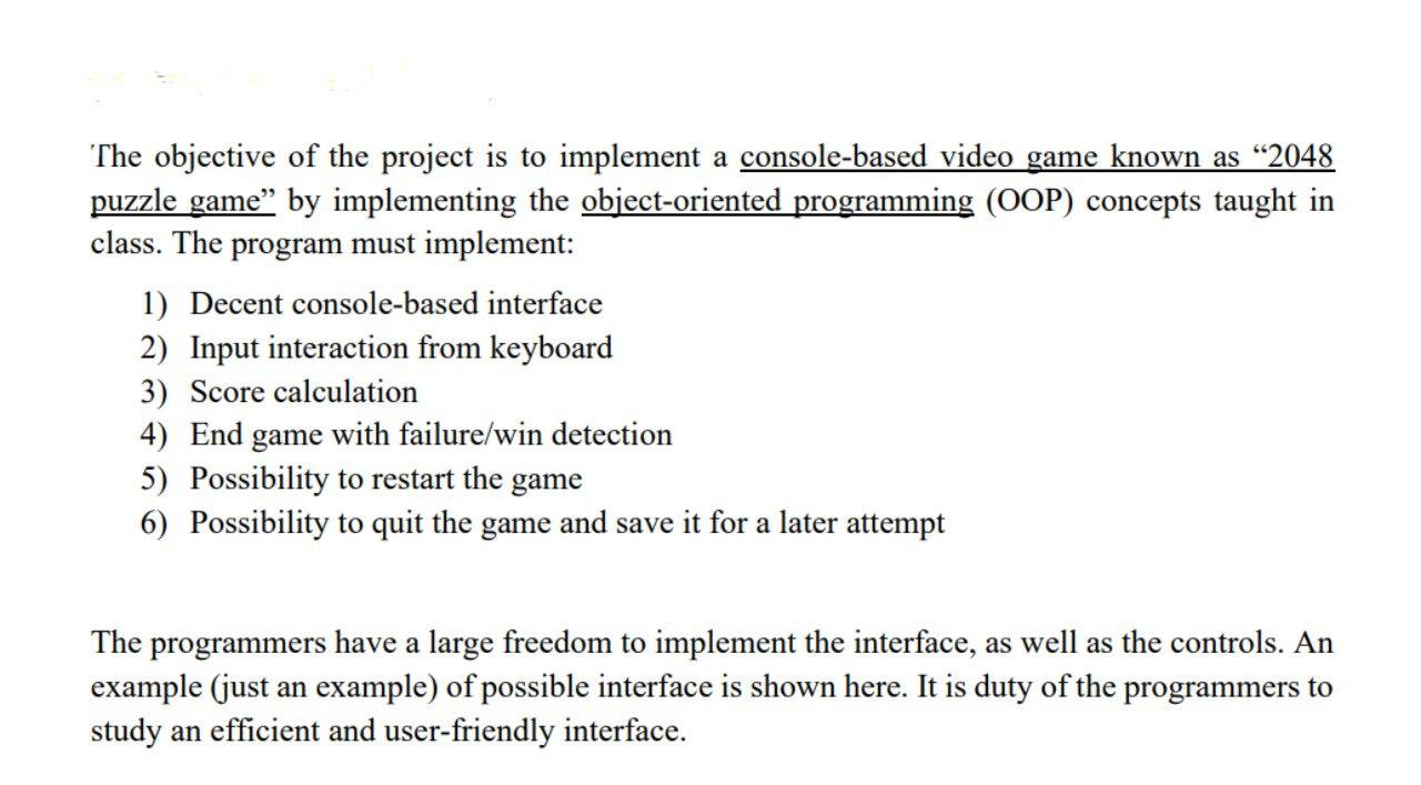 The objective of the project is to implement a | Chegg.com