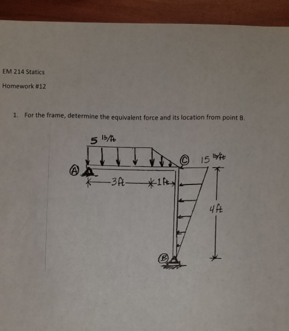 Solved EM 214 Statics Homework #12 1. For the frame, | Chegg.com