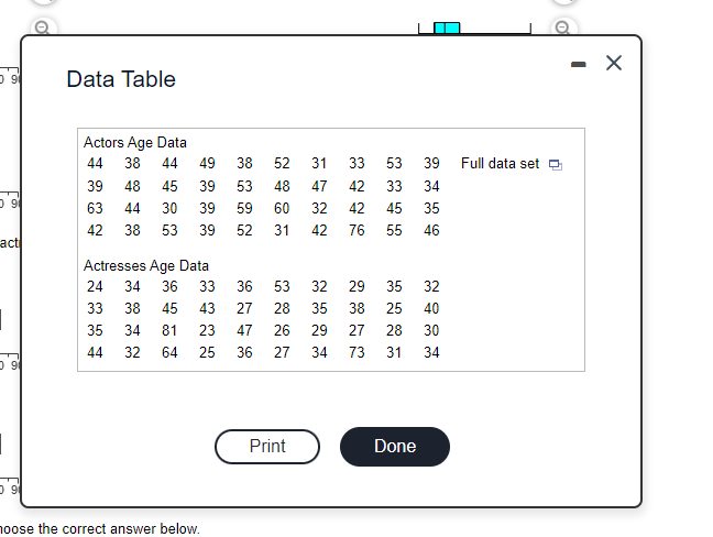 Solved Use the same scale to construct boxplots for the ages | Chegg.com