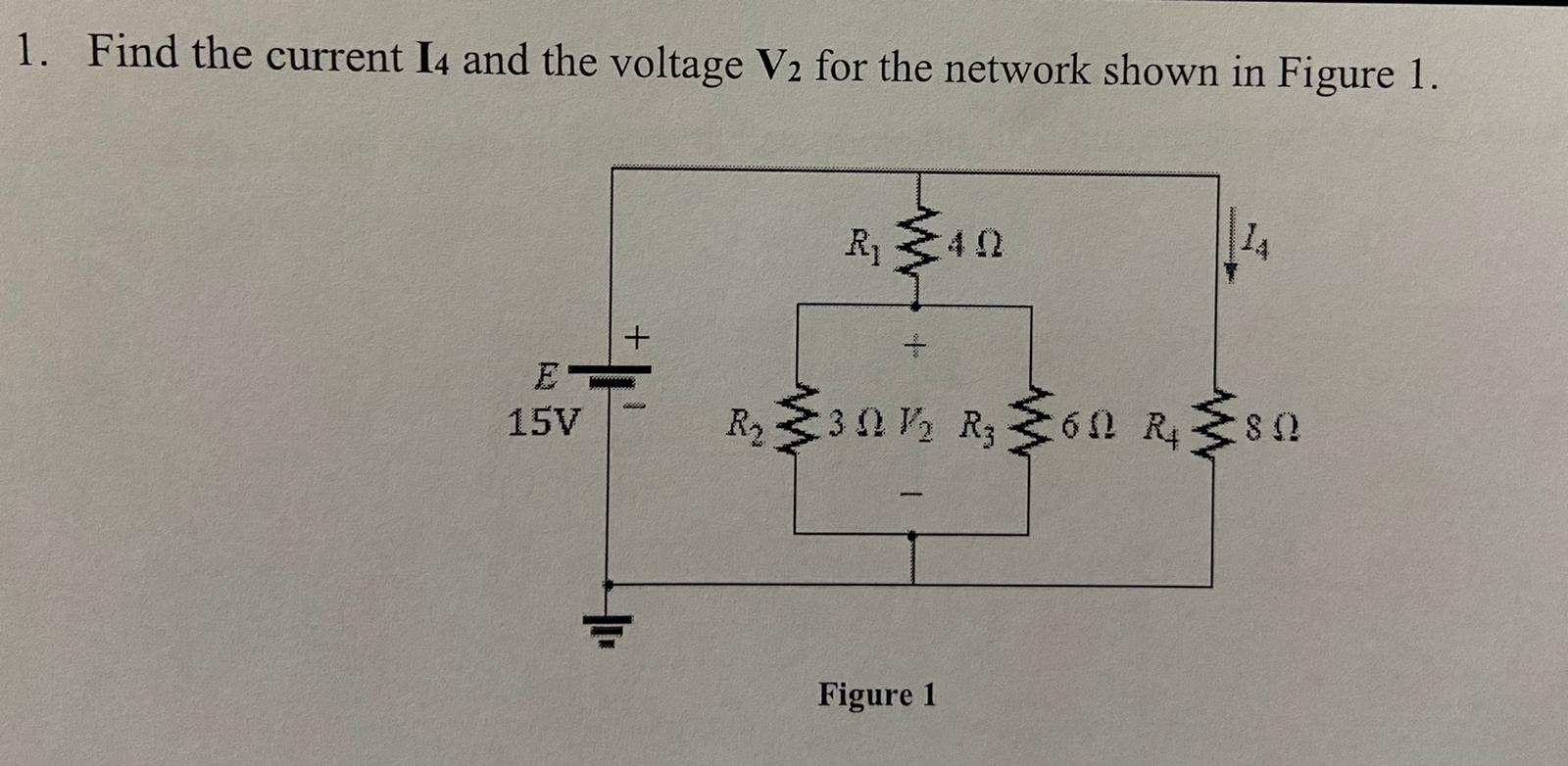 Solved Find the current I4 and the voltage V2 for the | Chegg.com