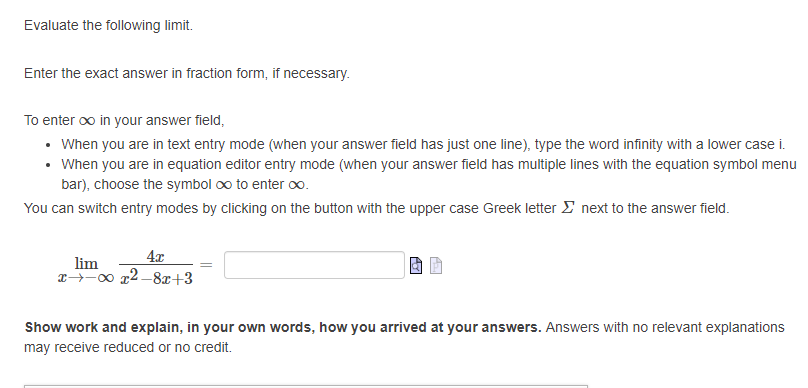 Solved Evaluate the following limit. Enter the exact answer | Chegg.com