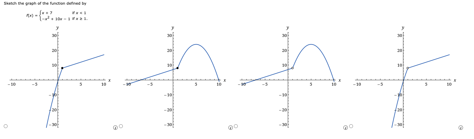 Solved Sketch the graph of the function defined by | Chegg.com