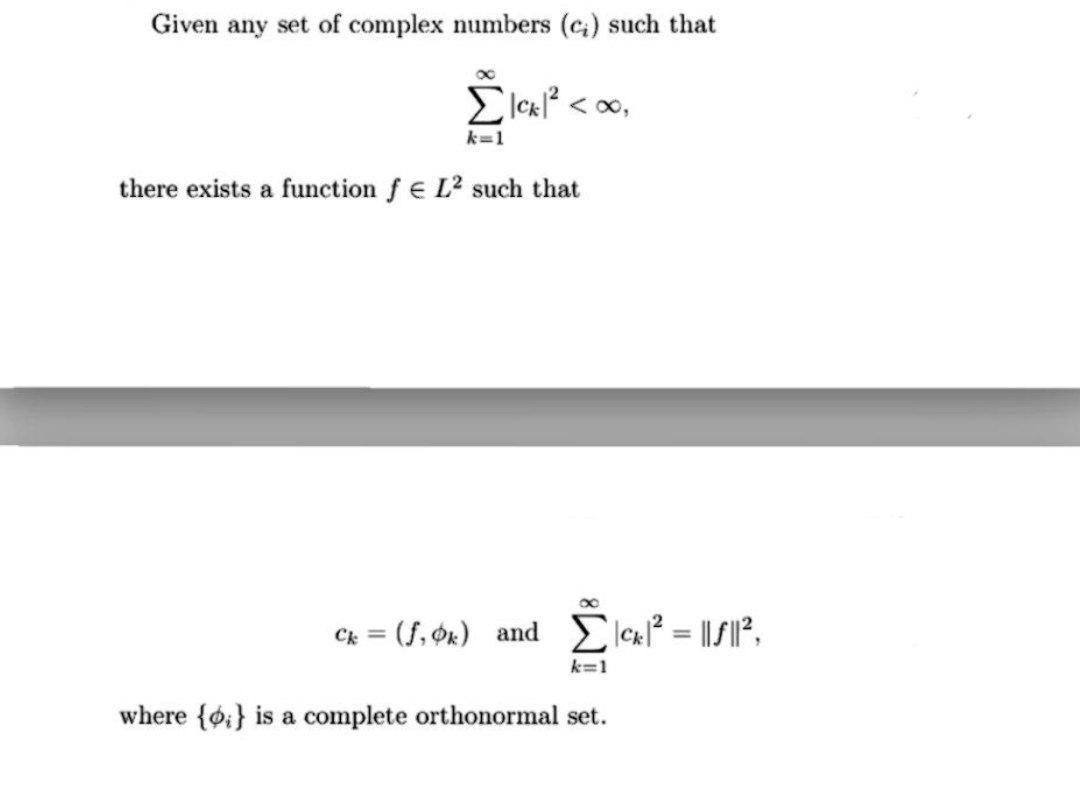 Solved Given any set of complex numbers (c) such that lck/? | Chegg.com