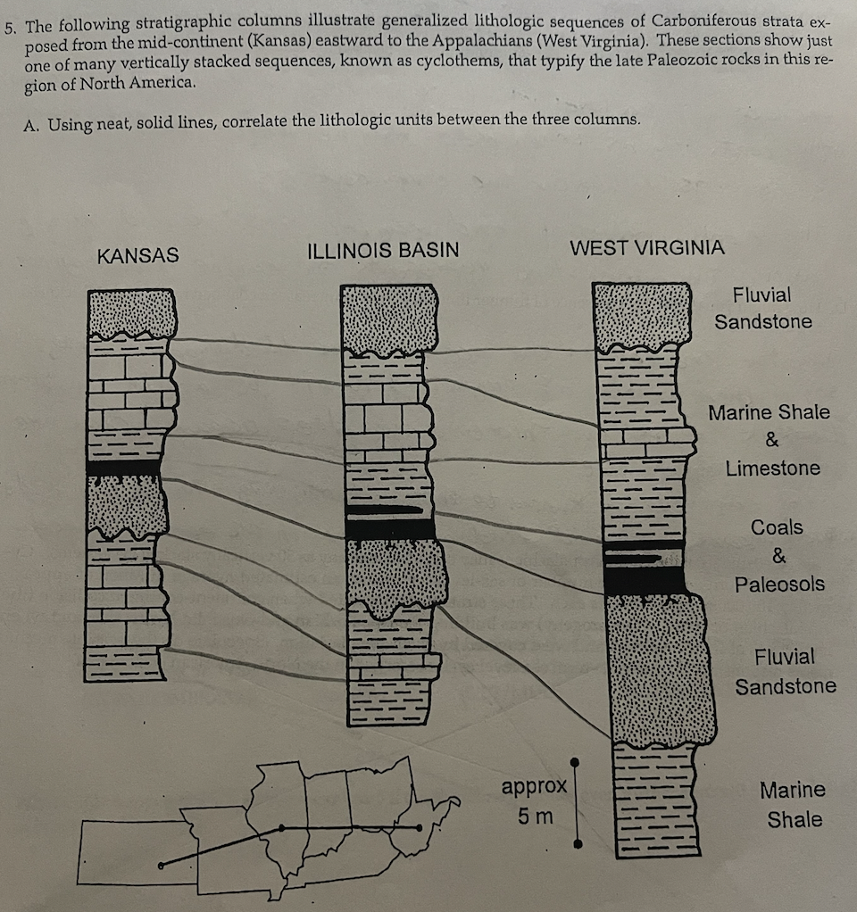 Solved 1. Re-examine the stratigraphic relationships in | Chegg.com