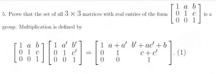 Solved 5. Prove that the set of all 3 x 3 matrices with real | Chegg.com