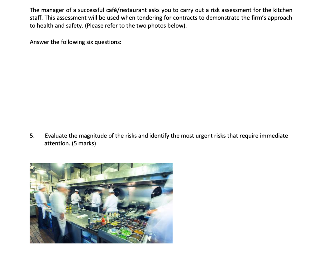 Solved The manager of a successful café/restaurant asks you | Chegg.com