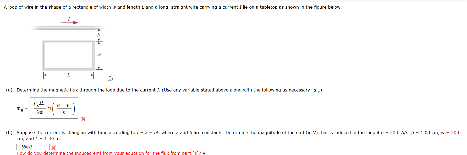 A loop of ﻿wire in ﻿the shape of ﻿a rectangle of | Chegg.com