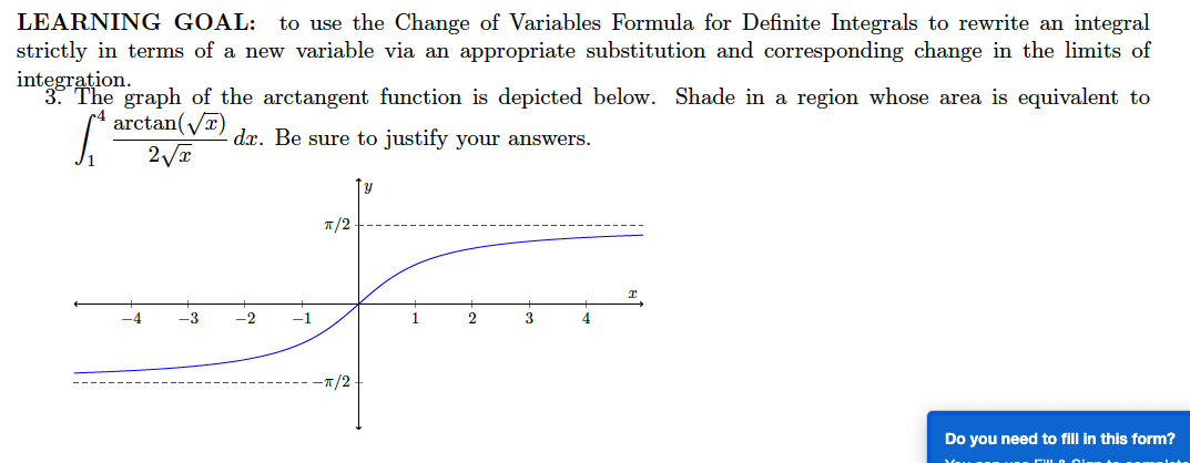 Solved LEARNING GOAL: to use the Change of Variables Formula | Chegg.com