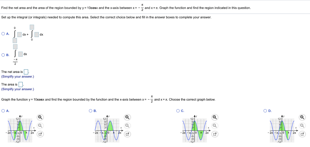 Solved Find the net area and the area of the region bounded | Chegg.com