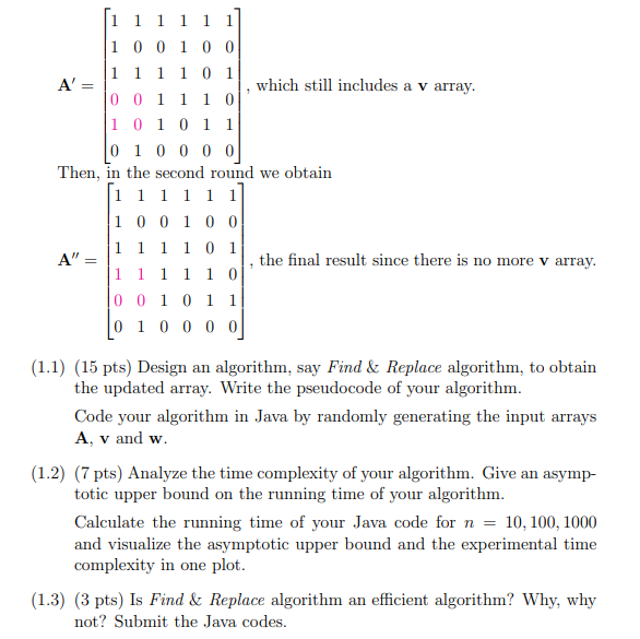Solved 1) (25 pts) Consider the Find and Replace Problem: | Chegg.com
