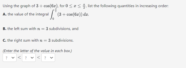 Using the graph of 3+cos(6x), for 0≤x≤2π, list the | Chegg.com
