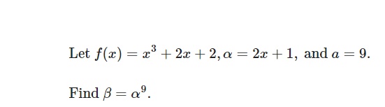 Solved Let f(x) be monic irreducible polynomial of degree 3 | Chegg.com